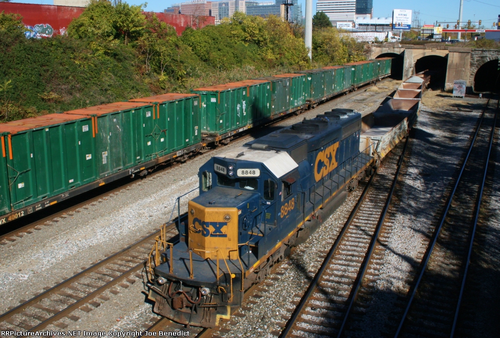 CSX 8848 on W097 stone train